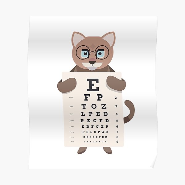 "CAT EYE CHART" Poster by Liverpool1987 | Redbubble