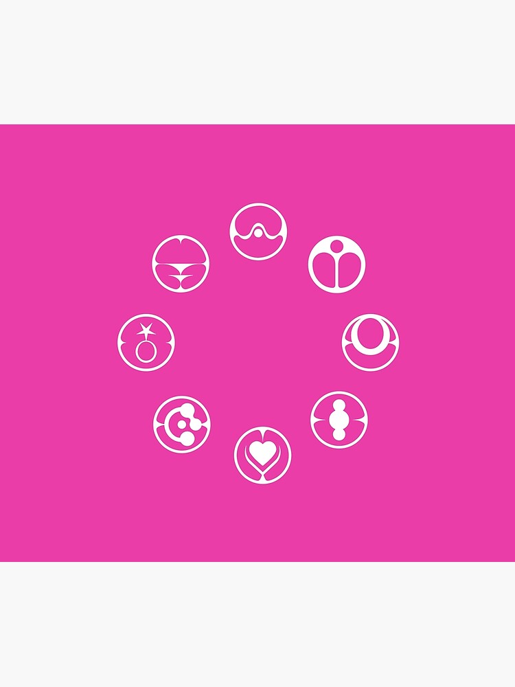 "Chromatica Tribes (White on Pink)" Tapestry by foxnewton | Redbubble