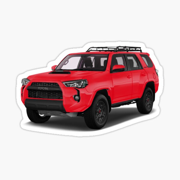 "Red 4runner" Sticker for Sale by mrbusysocks | Redbubble