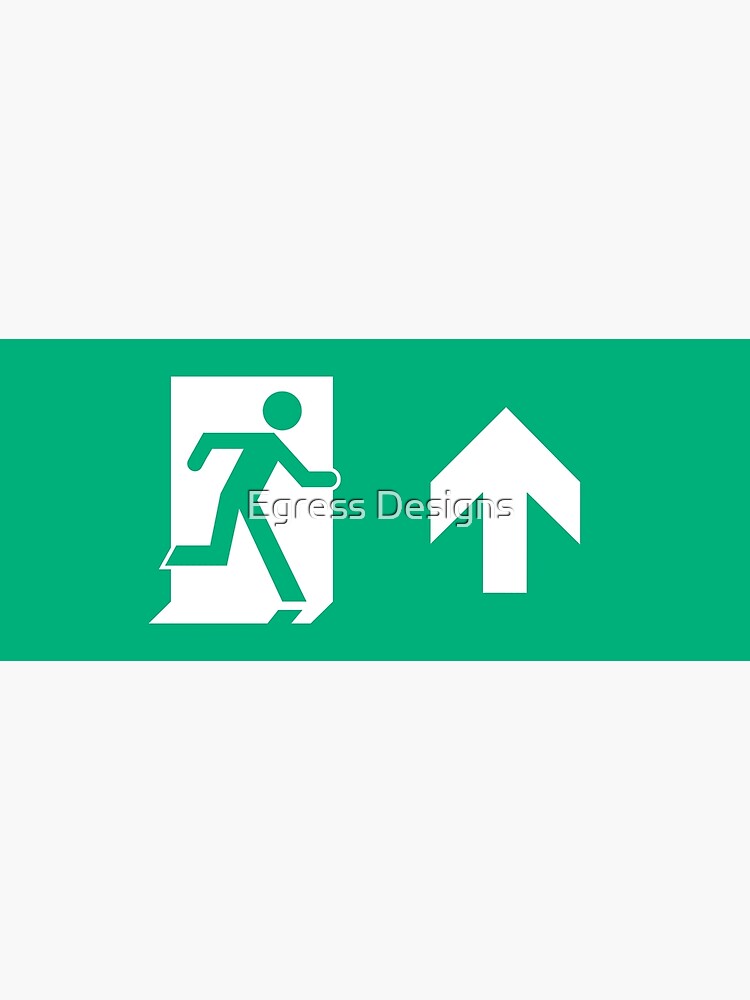 "Running Man Exit Sign, Right Hand Arrow Up" Poster for Sale by ...