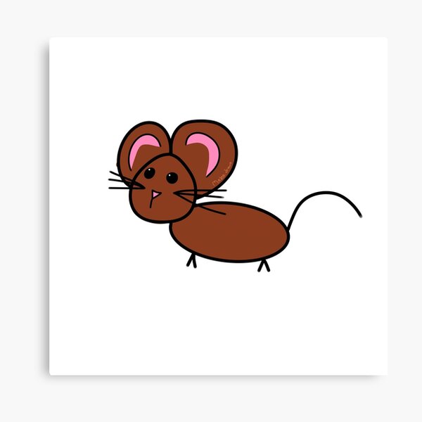 "Badly Drawn Mouse" Canvas Print for Sale by Mekredez | Redbubble