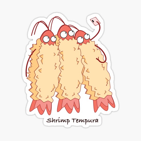 "Selfie Shrimp Tempura" Sticker for Sale by WOYEJun | Redbubble
