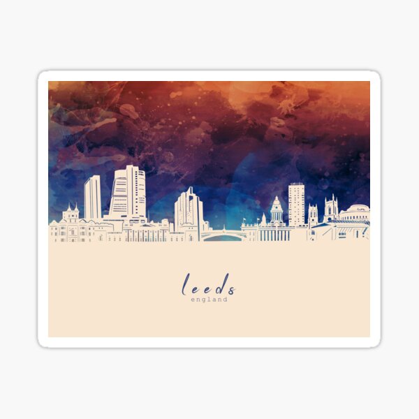 "leeds skyline" Sticker for Sale by BekimART2 | Redbubble