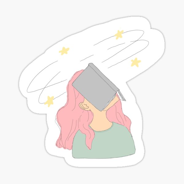 "Reading girl aesthetic" Sticker for Sale by Memestickers1 | Redbubble