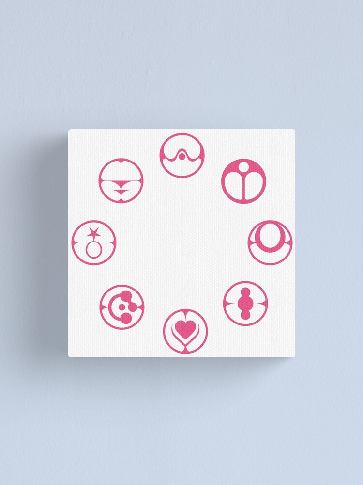 "Chromatica Tribes (Pink on White)" Canvas Print for Sale by Fox Newton ...