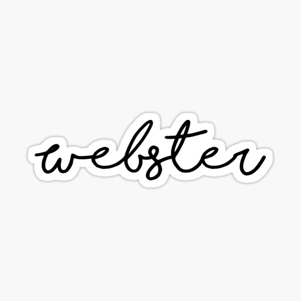 "Webster script" Sticker for Sale by Averyelledge | Redbubble