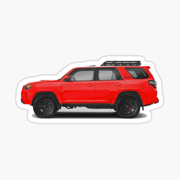 "Red Side Profile 4runner" Sticker for Sale by mrbusysocks | Redbubble