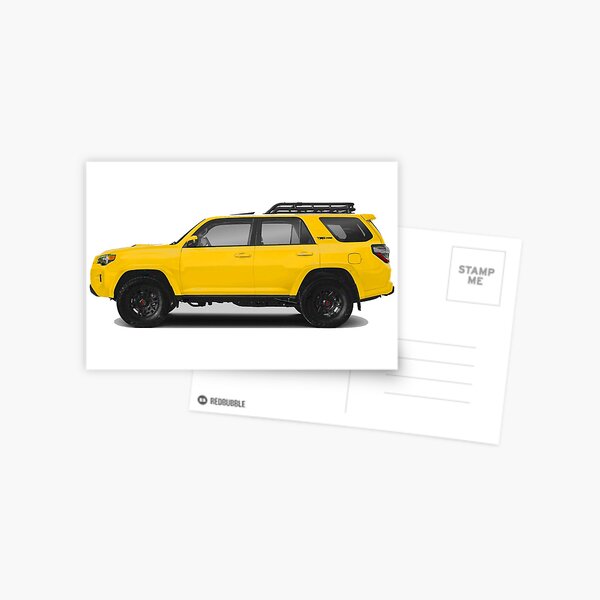 "Yellow Side Profile 4runner" Postcard for Sale by mrbusysocks | Redbubble