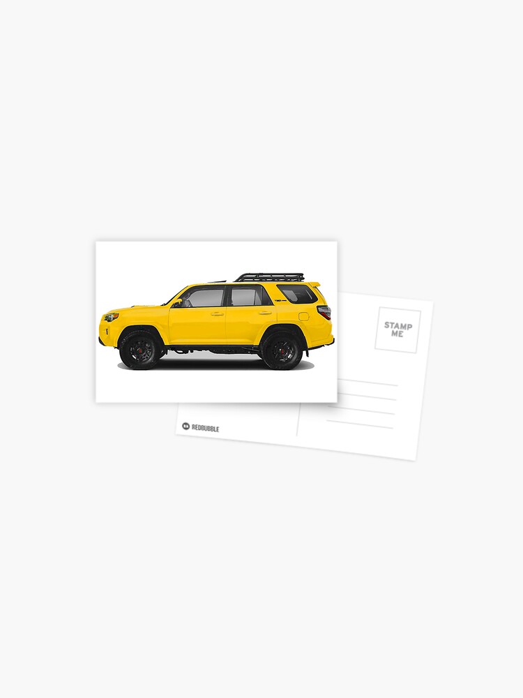 "Yellow Side Profile 4runner" Postcard for Sale by mrbusysocks | Redbubble