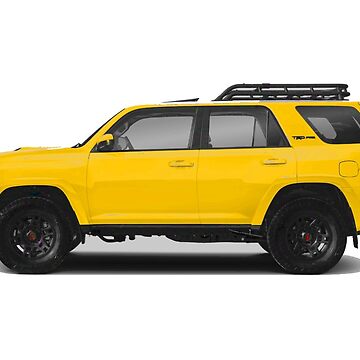"Yellow Side Profile 4runner" Postcard for Sale by mrbusysocks | Redbubble