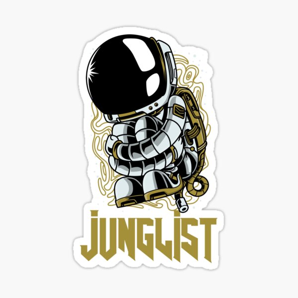 "Astronaut Junglist Spaceman DnB " Sticker by Ravermonkey | Redbubble