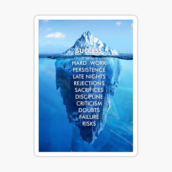 "Succes iceberg" Sticker by Luna7 | Redbubble