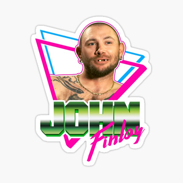 "John Finlay 80s Retro Tiger King" Sticker for Sale by chrismick42 ...