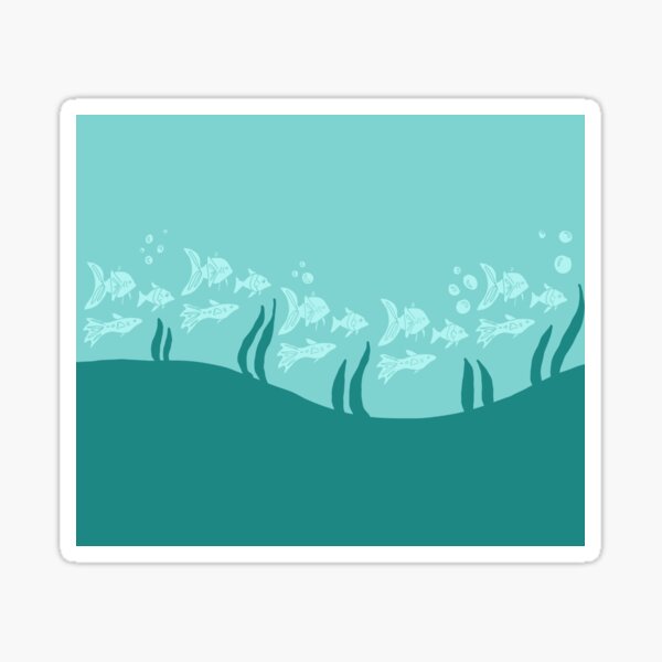 "Lala Ocean Wave Doodle" Sticker for Sale by LalaDoodleBug | Redbubble