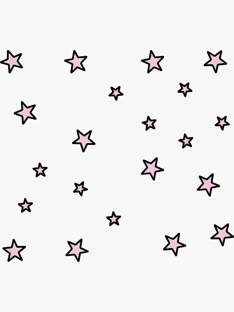 "Light Pink Star Sticker Little Pack" Sticker for Sale by Hope ...