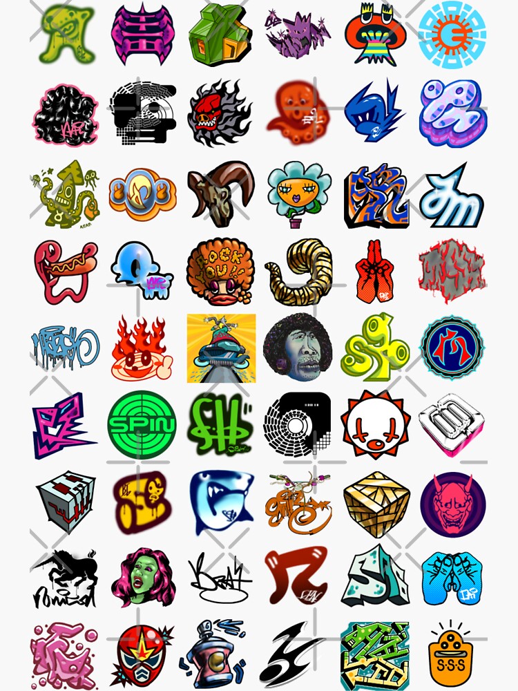 "Jet Set Radio Future Graffiti" Sticker for Sale by Everyday Designs ...