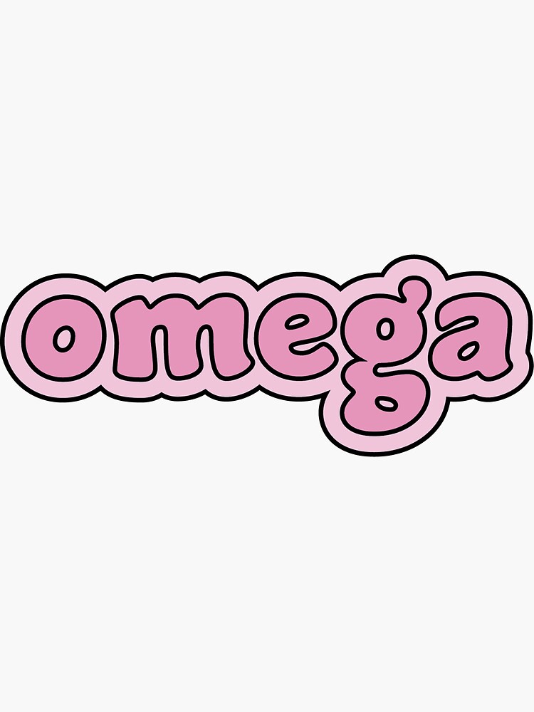 "Omega- Greek Letter Pink Doodle" Sticker for Sale by Hope Schmeiser ...
