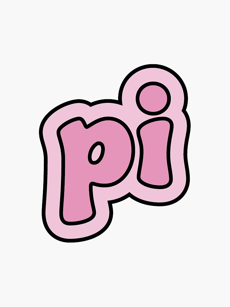 "PI- Greek Letter Pink Doodle" Sticker for Sale by hopefuldesigns ...