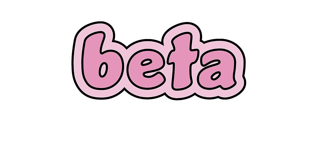 "BETA- Greek Letter Pink Doodle" by Hope Schmeiser | Redbubble
