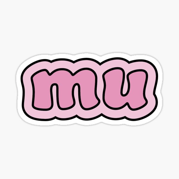 "MU- Greek Letter Pink Doodle" Sticker for Sale by hopefuldesigns ...