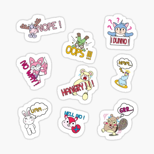 "TOMOJI COLLECTION - THE NO NO NO" Sticker for Sale by Tomotutu | Redbubble
