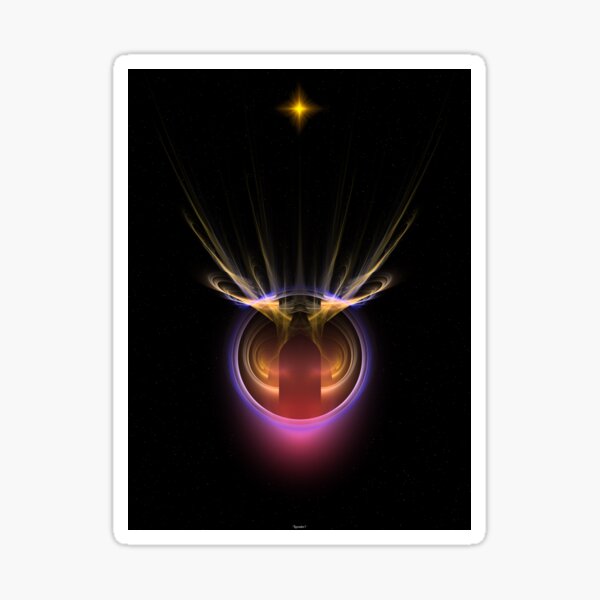 "Orb Of Radiance Fractal Art" Sticker by xzendor7 | Redbubble