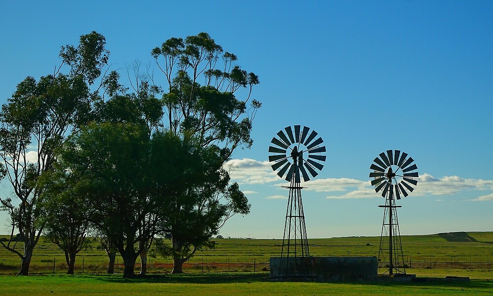 "windpompe naby Gemsbokrivier" by Martina Stoecker | Redbubble