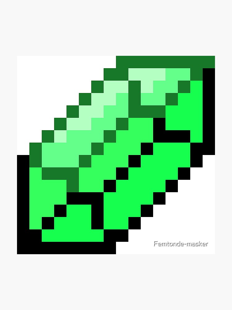 "pixel green rupee sticker" Sticker for Sale by Femtonde-masker | Redbubble