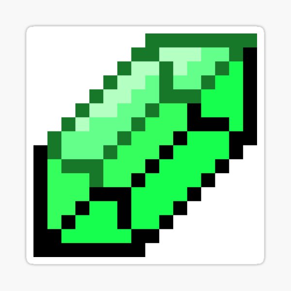 "pixel green rupee sticker" Sticker for Sale by Femtonde-masker | Redbubble