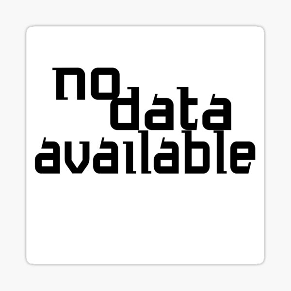 "Legion No Data Available" Sticker for Sale by Liritar | Redbubble