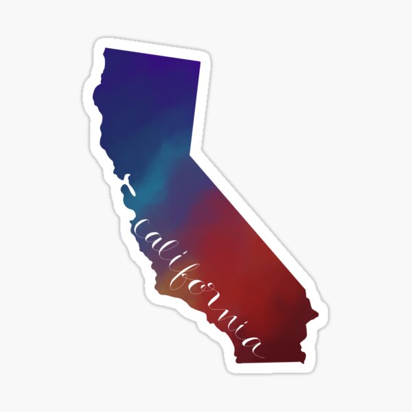 "California Shape Outline" Sticker by SOdesigns | Redbubble