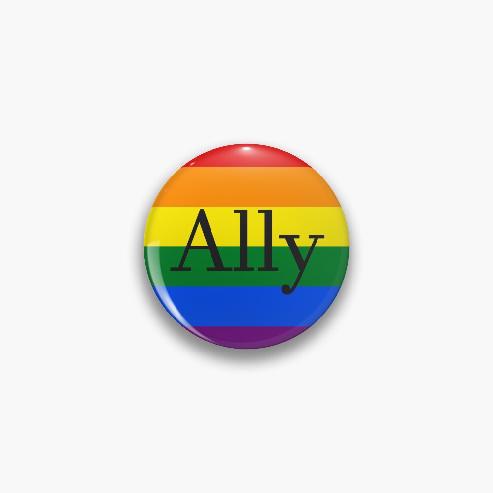 "lgbt ally" Pin for Sale by CalChamomile | Redbubble