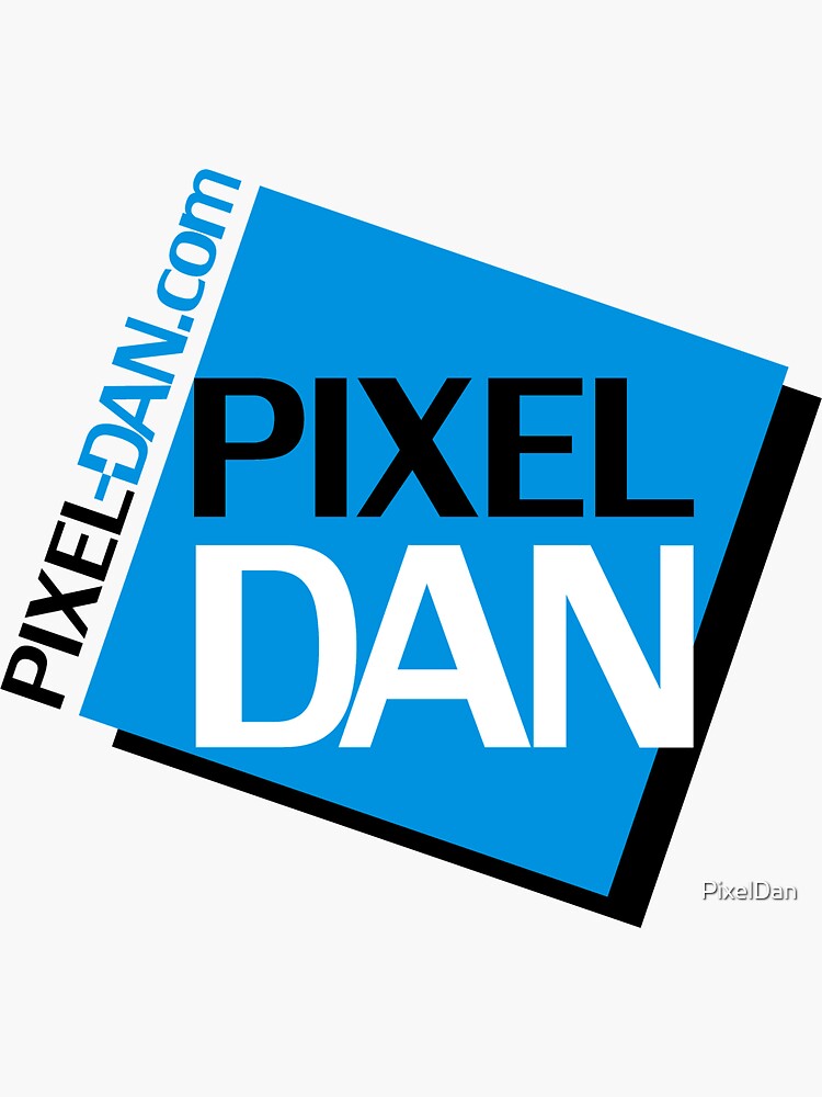 Pegatina «Pixel Dan Logotipo» de PixelDan | Redbubble
