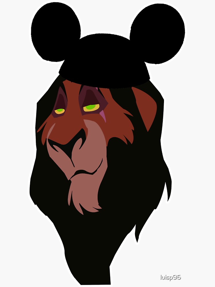 "Scar Mouse Ears Hat" Sticker by luisp96 | Redbubble