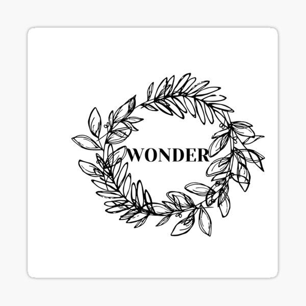 "WONDER" Sticker for Sale by hg48 | Redbubble