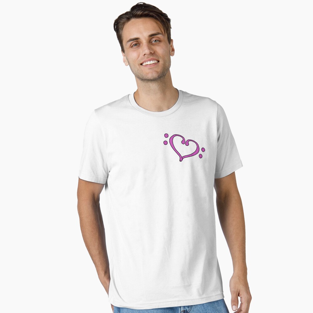 "Pink Bass Clef Heart" Sticker for Sale by bassoongirl123 | Redbubble