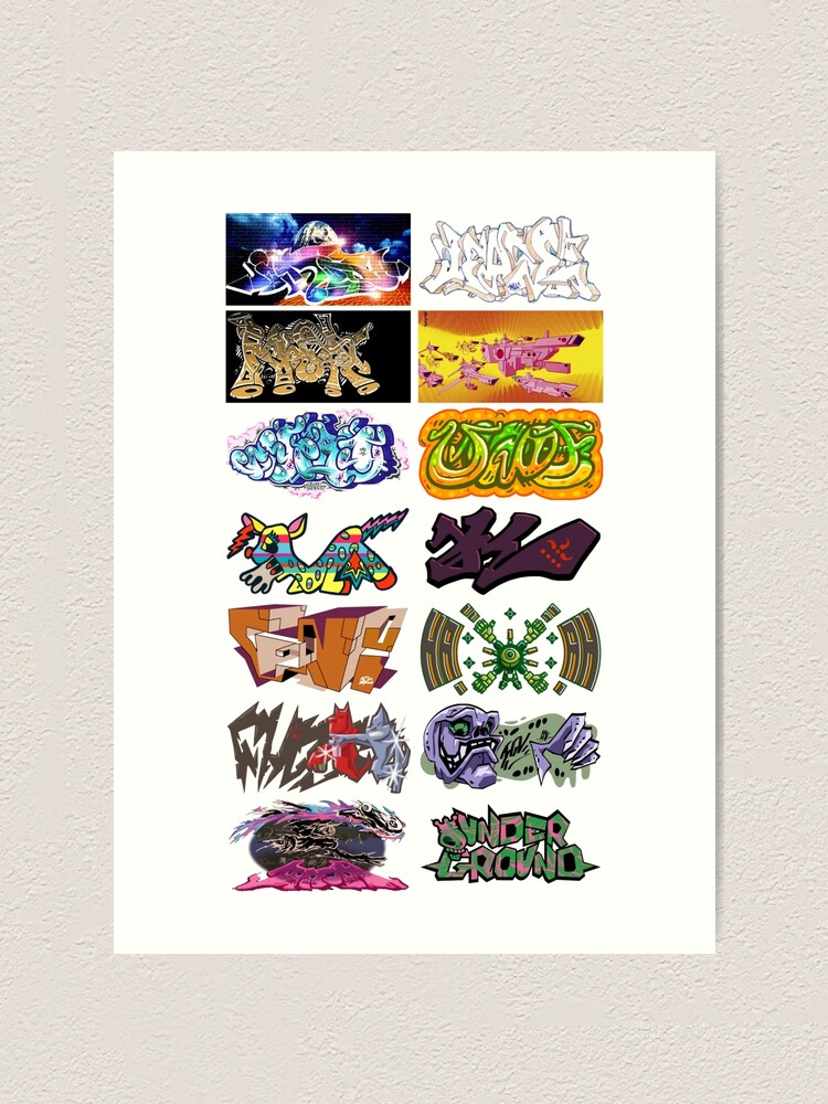 "Jet Set Radio Future Graffiti" Art Print for Sale by stickel | Redbubble