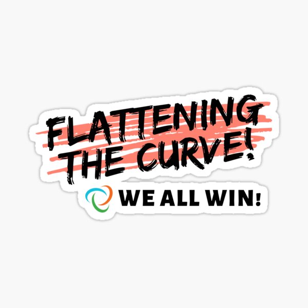 "Flattening the Curve - we all win - topical design modern, simple ...