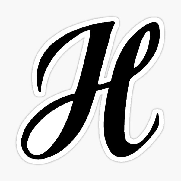 "Cursive H" Sticker for Sale by hannahmelnick | Redbubble
