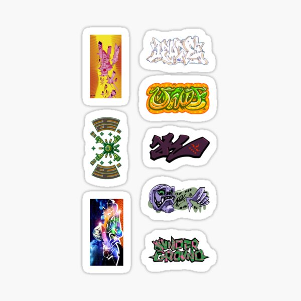 "Jet Set Radio Future Graffiti Sticker Sheet #3 (8 Large High Quality ...