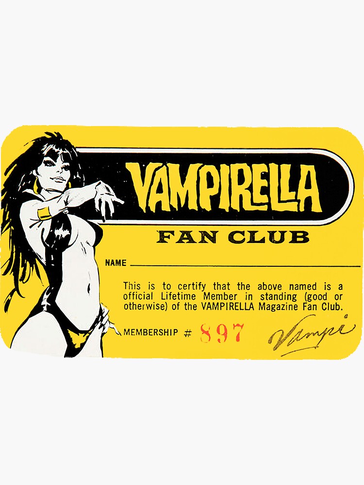 "Vampirella Fan Club" Sticker for Sale by attractivedecoy | Redbubble