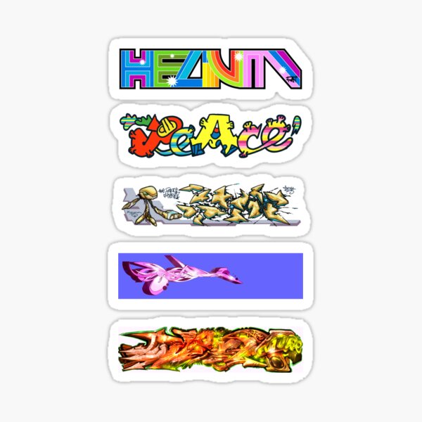 "Jet Set Radio Future Graffiti Sticker Sheet #10 (5 Jumbo High Quality ...