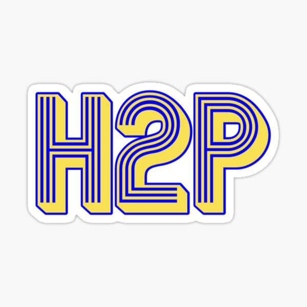 "H2P Blue and Gold Sticker" Sticker for Sale by crlyn | Redbubble