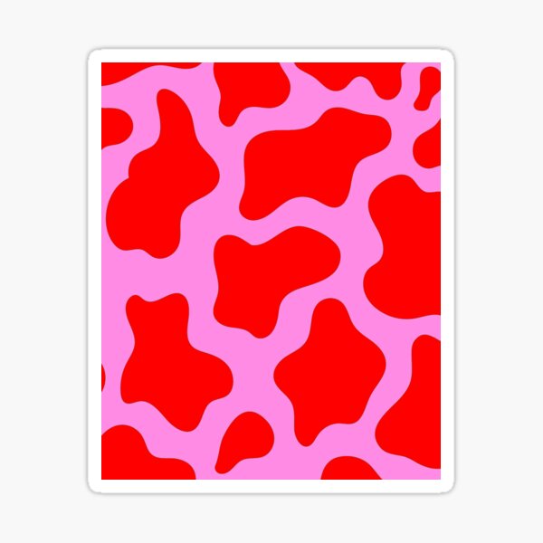 "Pink Cow Print" Sticker for Sale by Saranwrap | Redbubble