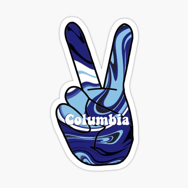 "Columbia University peace sign" Sticker by stickertarius | Redbubble