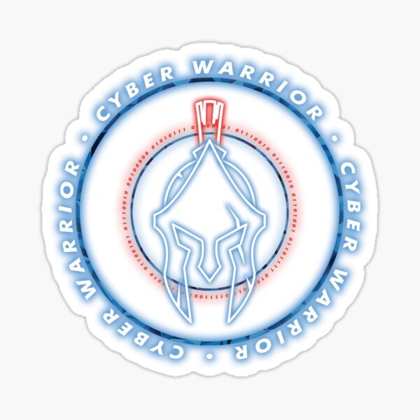 "CYBER WARRIOR BADGE SEAL" Sticker by Fast-Designs | Redbubble