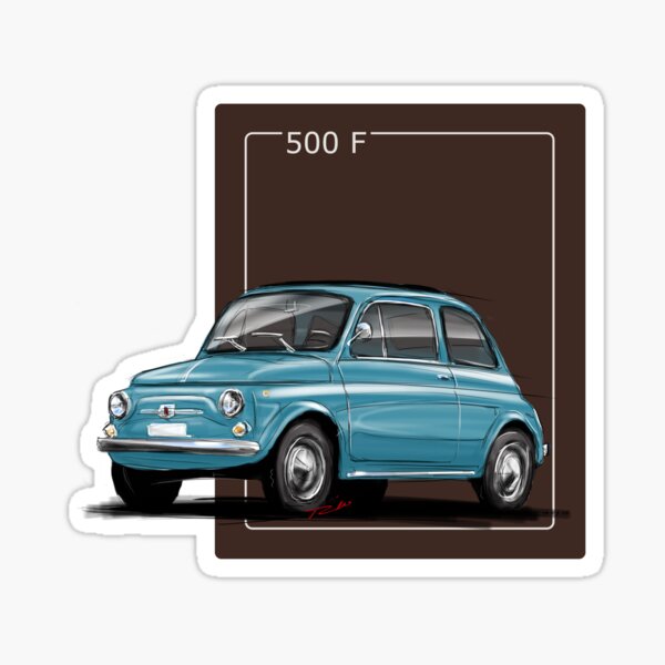"Fiat 500 f petrol" Sticker for Sale by RDisegno | Redbubble