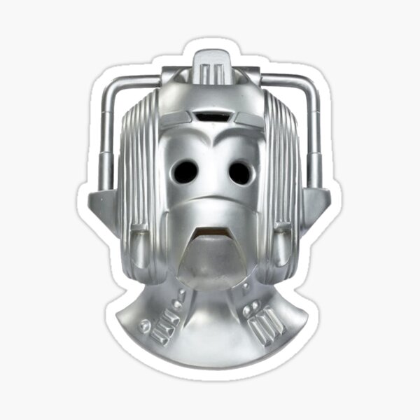 "Cyberman " Sticker for Sale by Millsywho | Redbubble