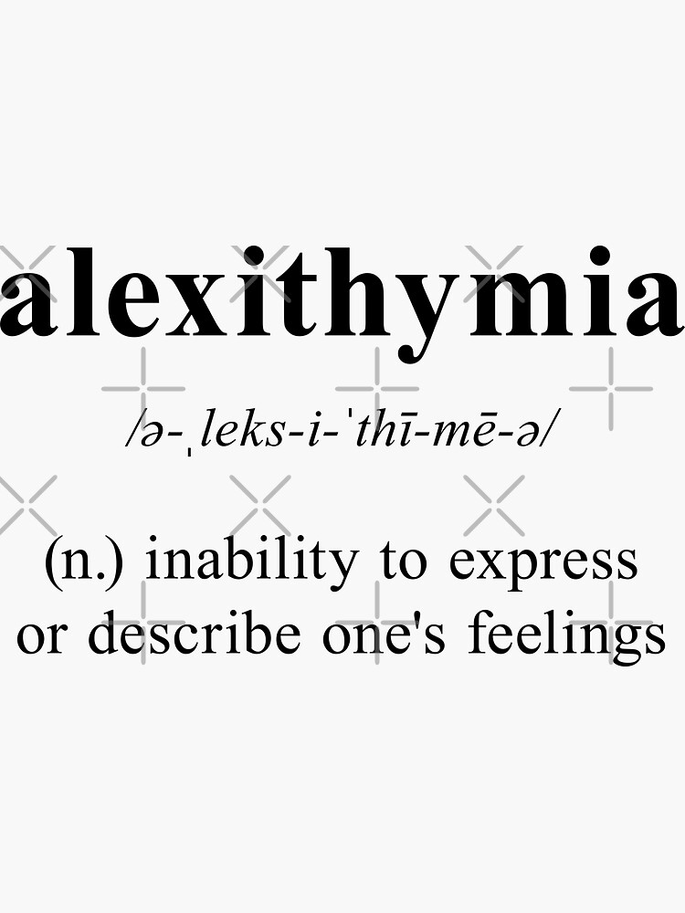 "Alexithymia" Sticker for Sale by chrismanubag | Redbubble