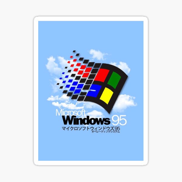 "WINDOWS 95 - " Sticker for Sale by akupinter | Redbubble